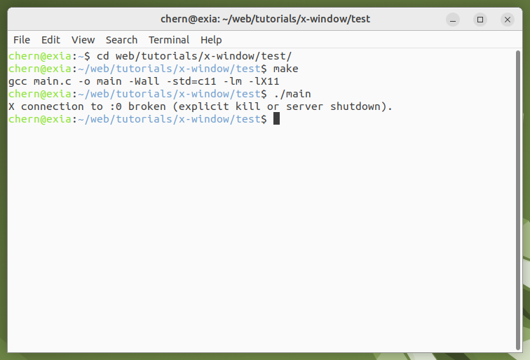 X Connection To Broken (Explicit Kill Or Server Shutdown) - leungengineering.com